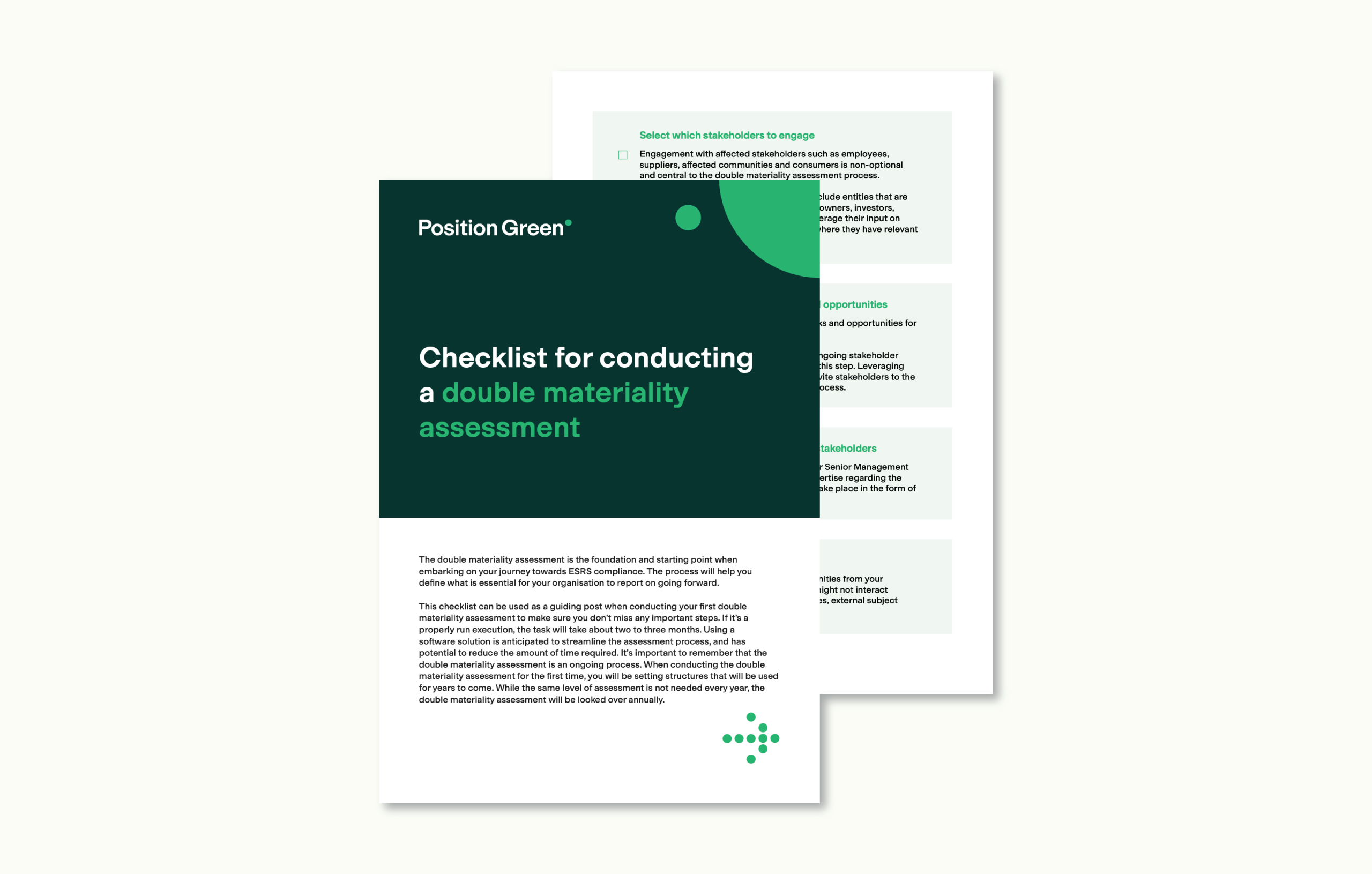 Checklist for conducting a double materiality assessment