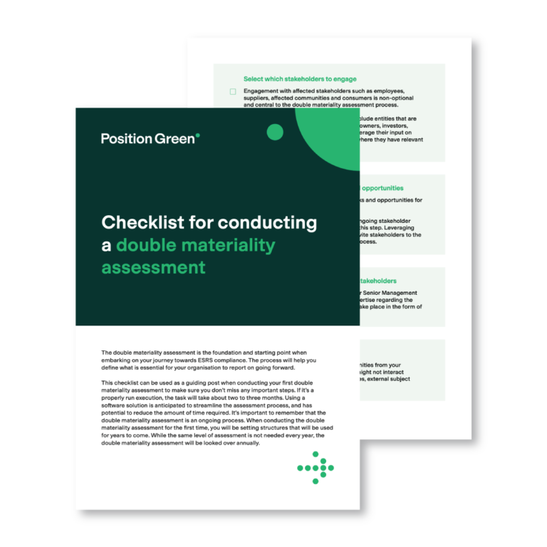 Checklist for conducting a double materiality assessment