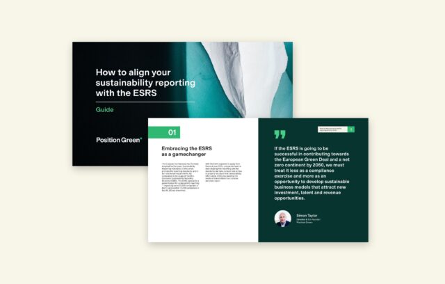 Accelerate ESG performance – Position Green
