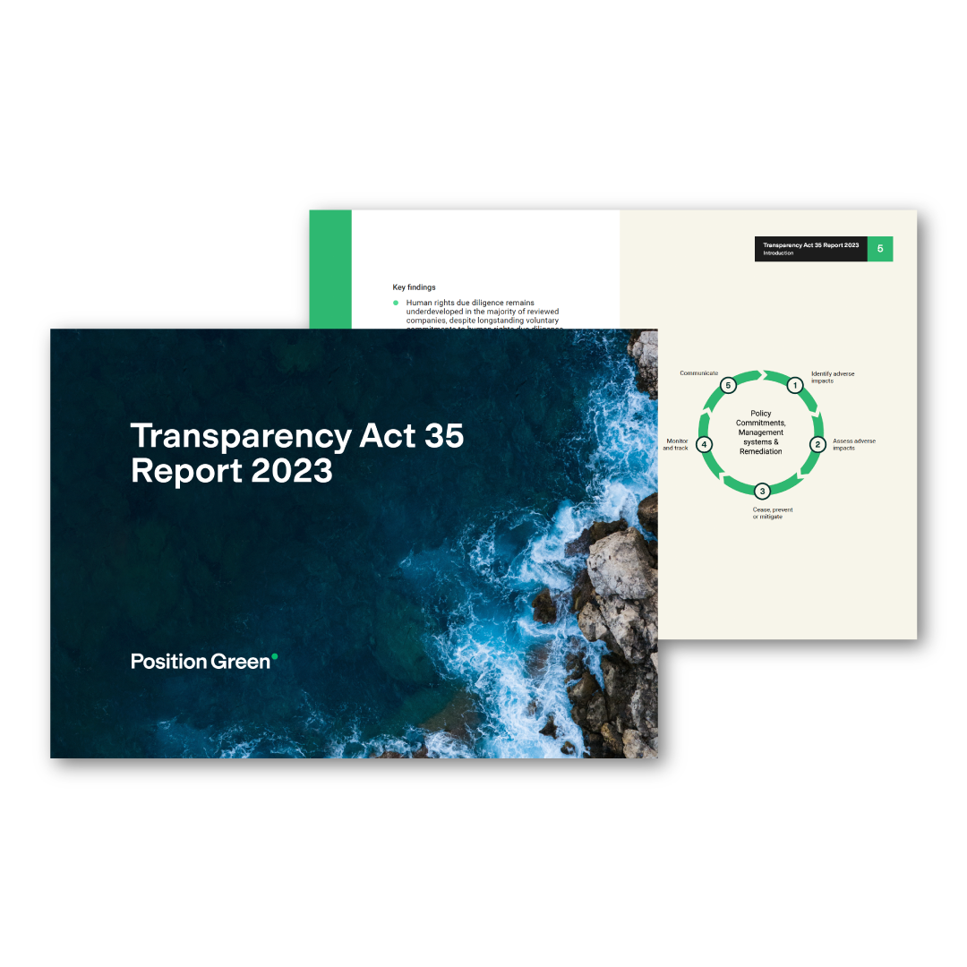 Get the Transparency Act 35 Report 2023 – Position Green