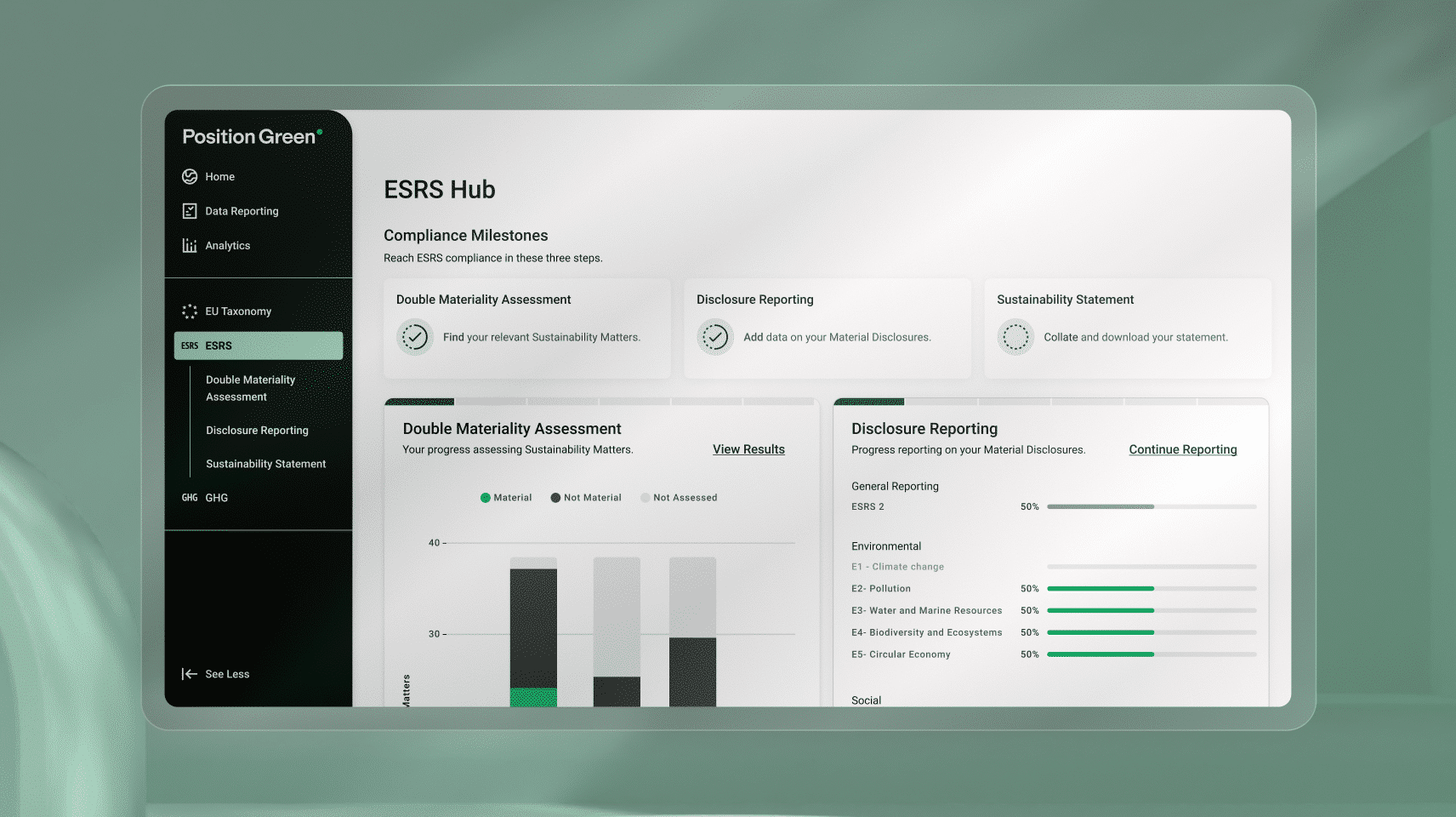 Get started with ESRS reporting – Position Green